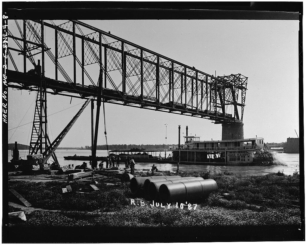 Industrial History: BNSF/CB&Q and Road Bridges over the Missouri River ...