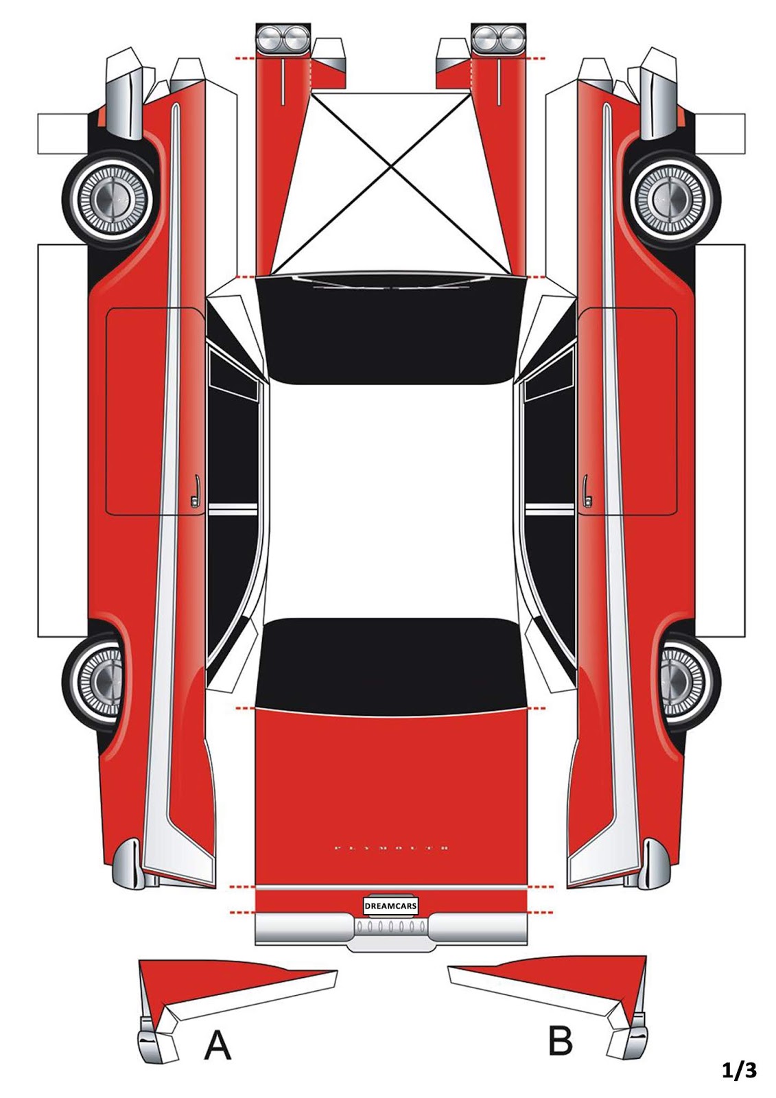 DreamCarsPro: DIY 1958 Plymouth Fury Christine Paper Model