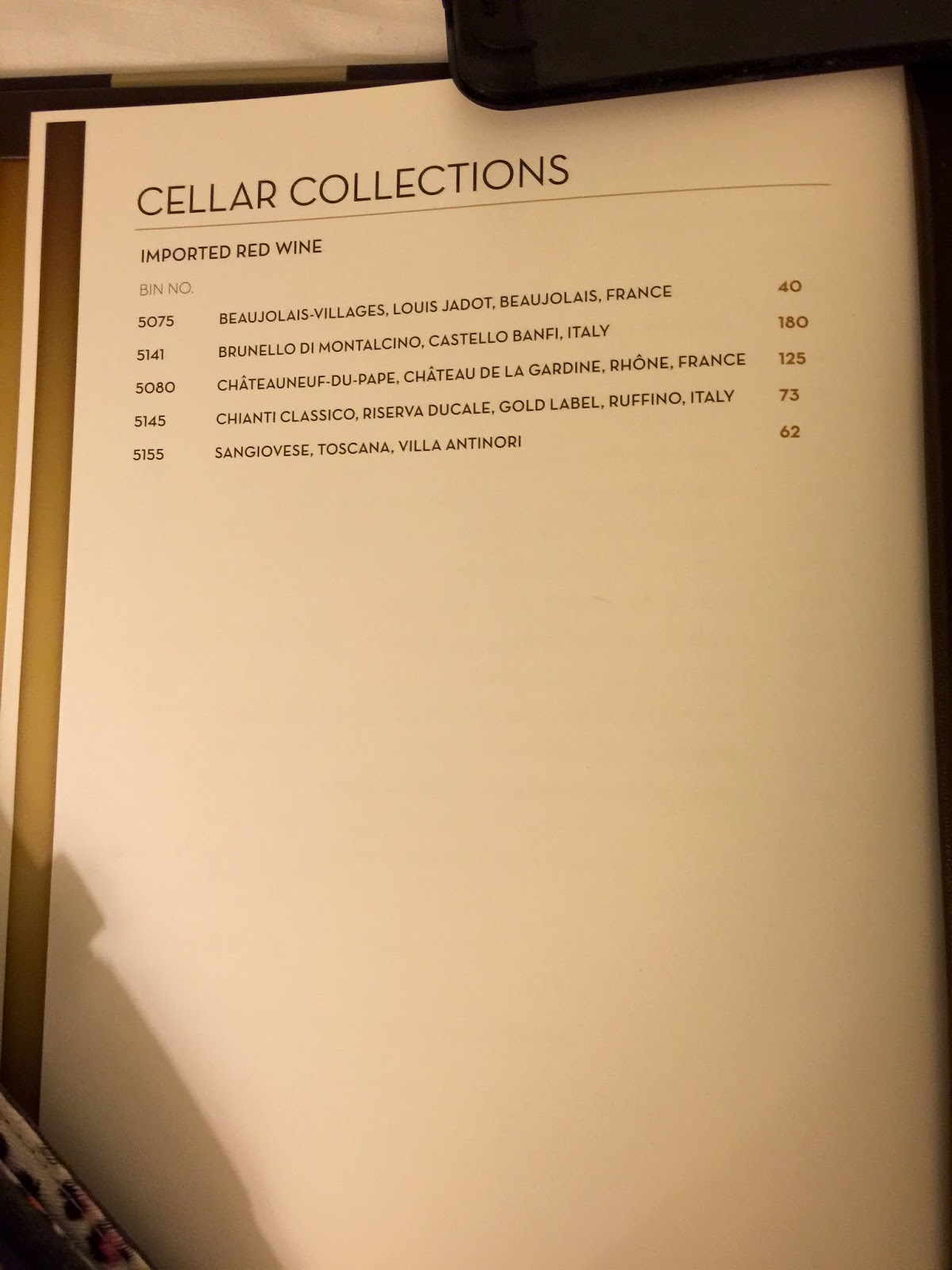 LAS VEGAS DAZE: Caesars Palace Las Vegas Room Service Menu