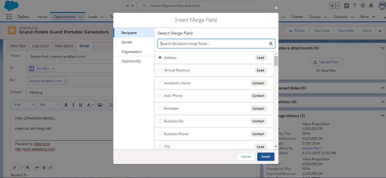Salesforce World: Lightning Email Template