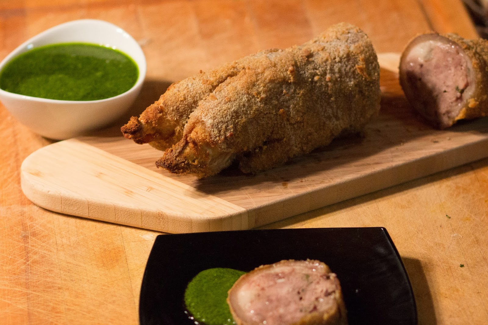 Stuffed and Roasted Pig's Foot