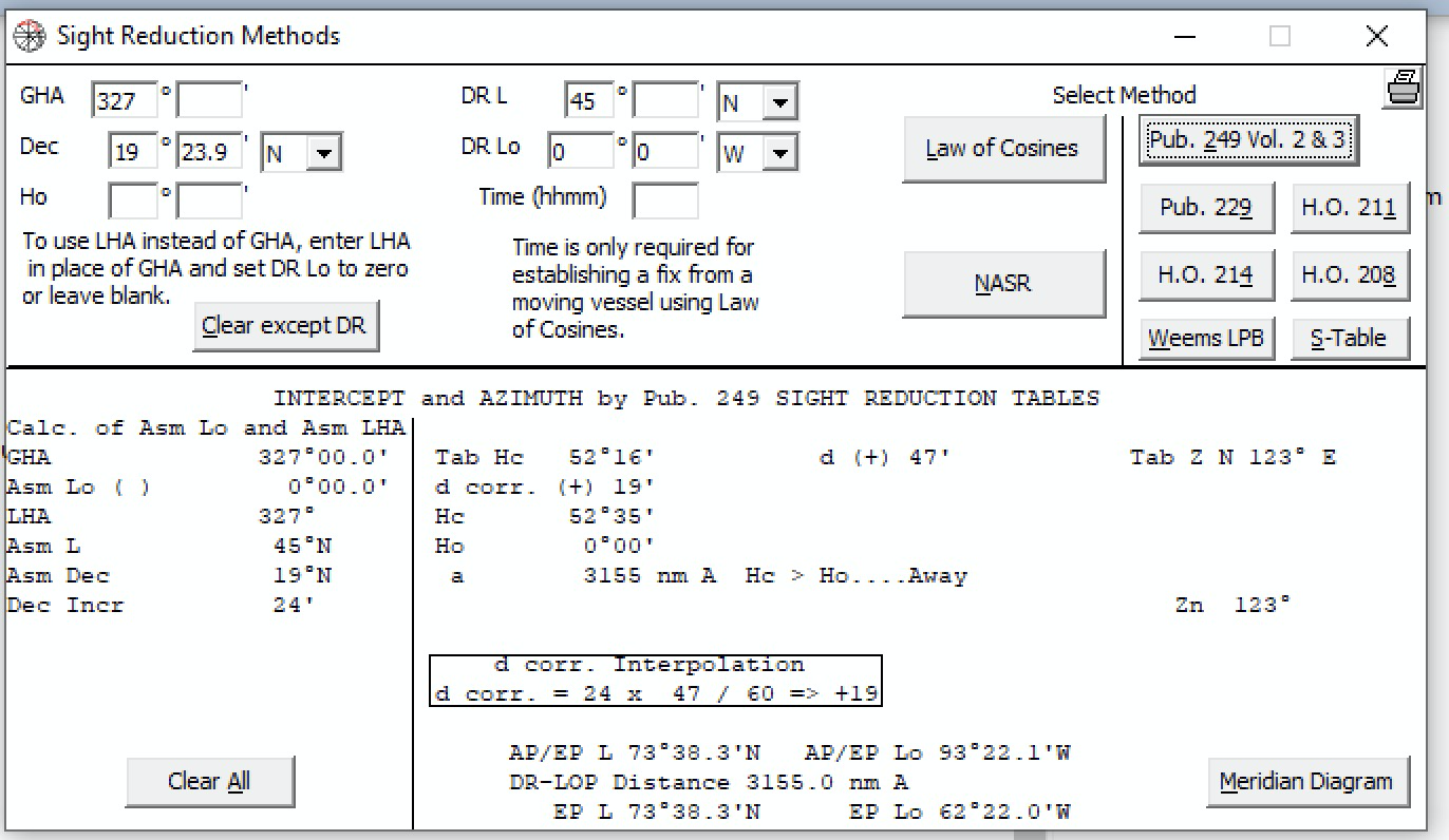 David Burch Navigation Blog: Checking Sight Reduction With ...