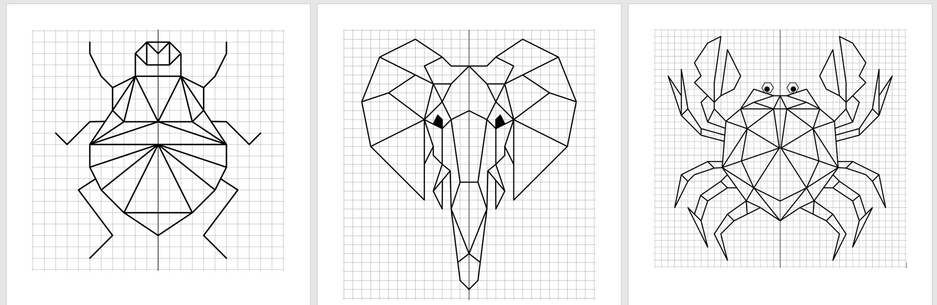 AlgoRythmes: Zoo de la symétrie v5 en CM2-6è #MathsArt