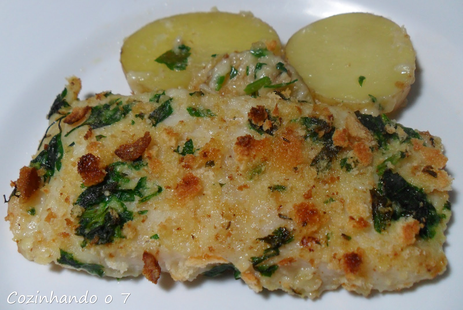 Filé de Linguado com Crostas de Pão e Cheiro Verde | Cozinhando o 7
