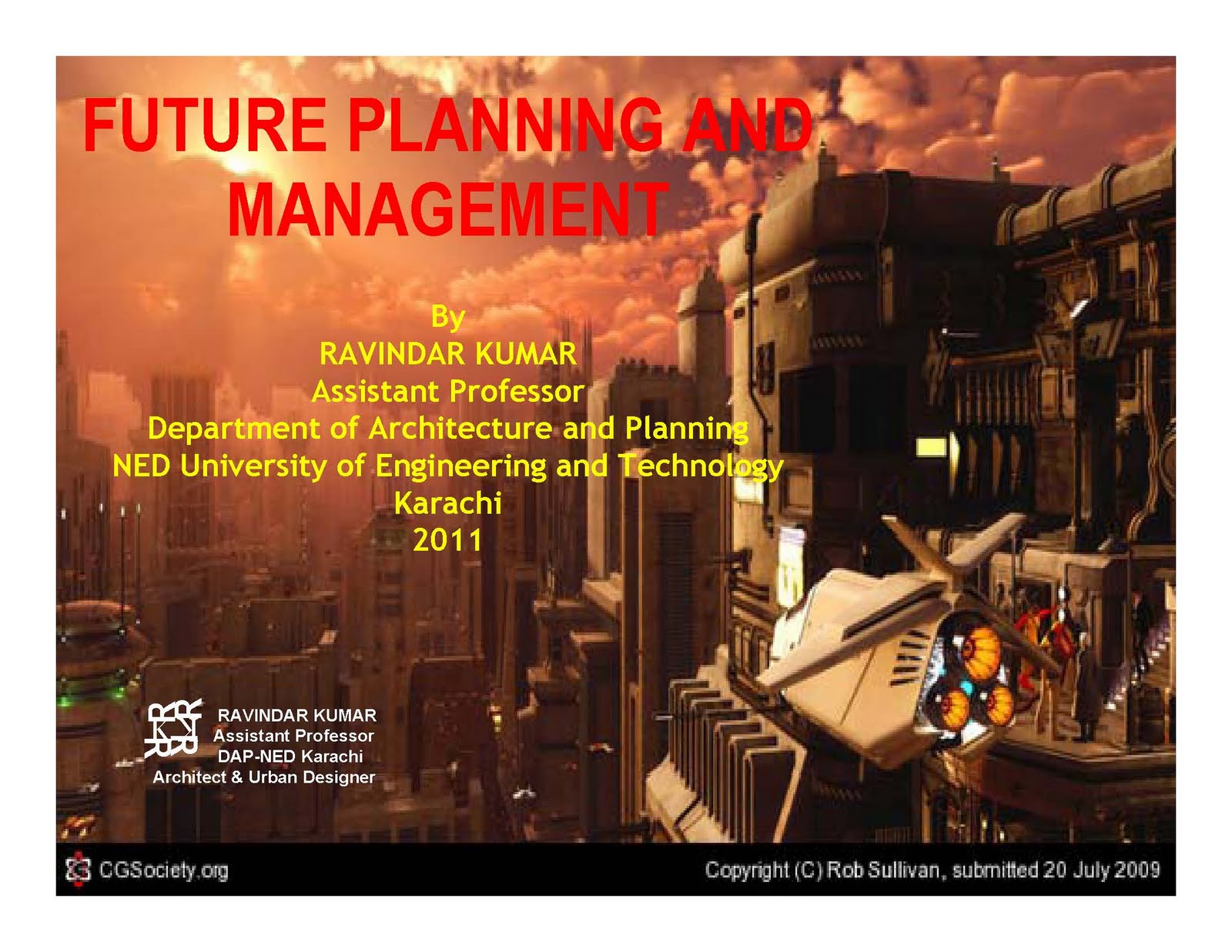 URBAN AND REGIONAL PLANNING: FUTURE PLANNING AND MANAGEMENT