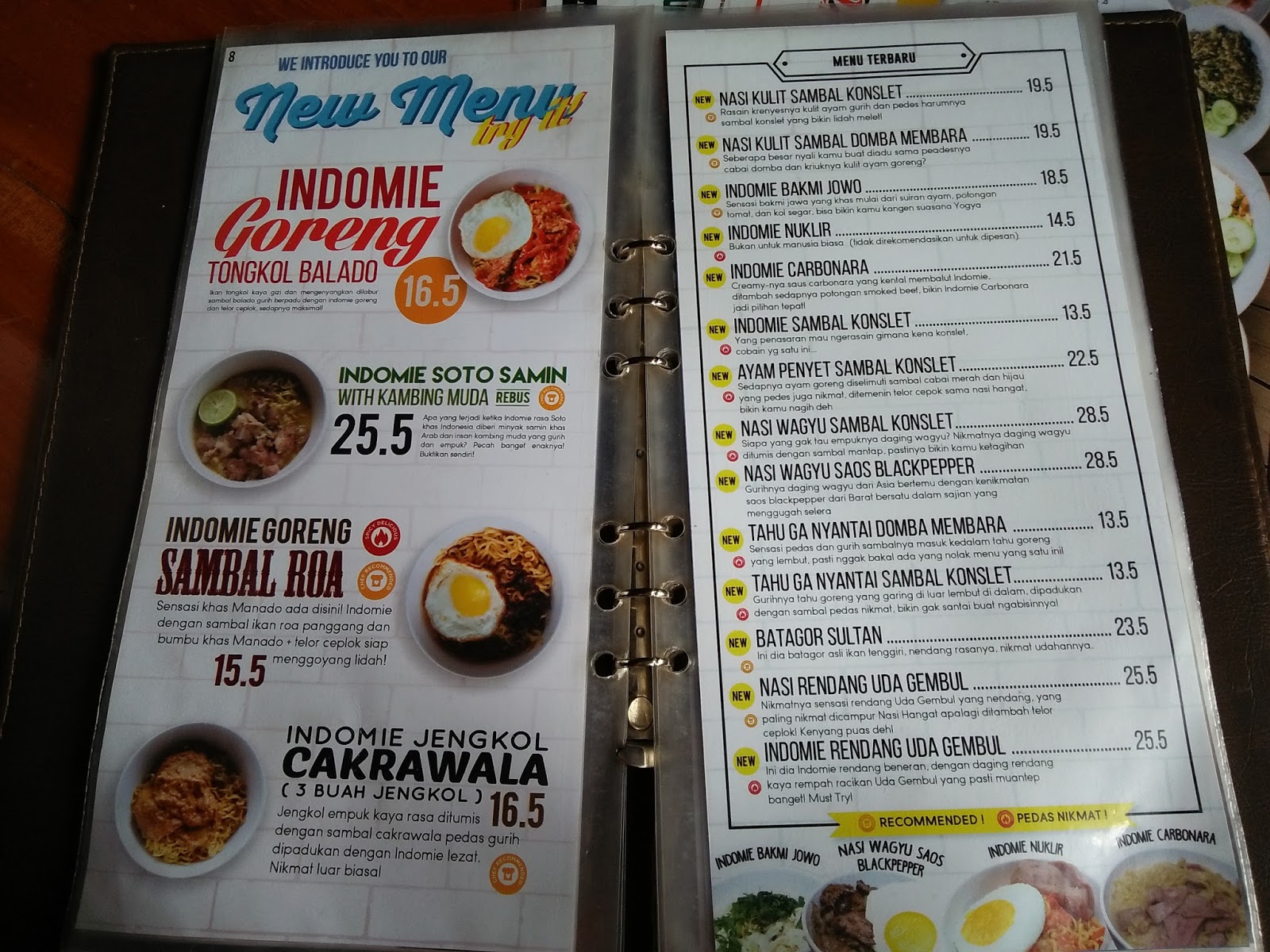 Nismut \(^_^)/: Daftar Menu Warunk Upnormal Semarang