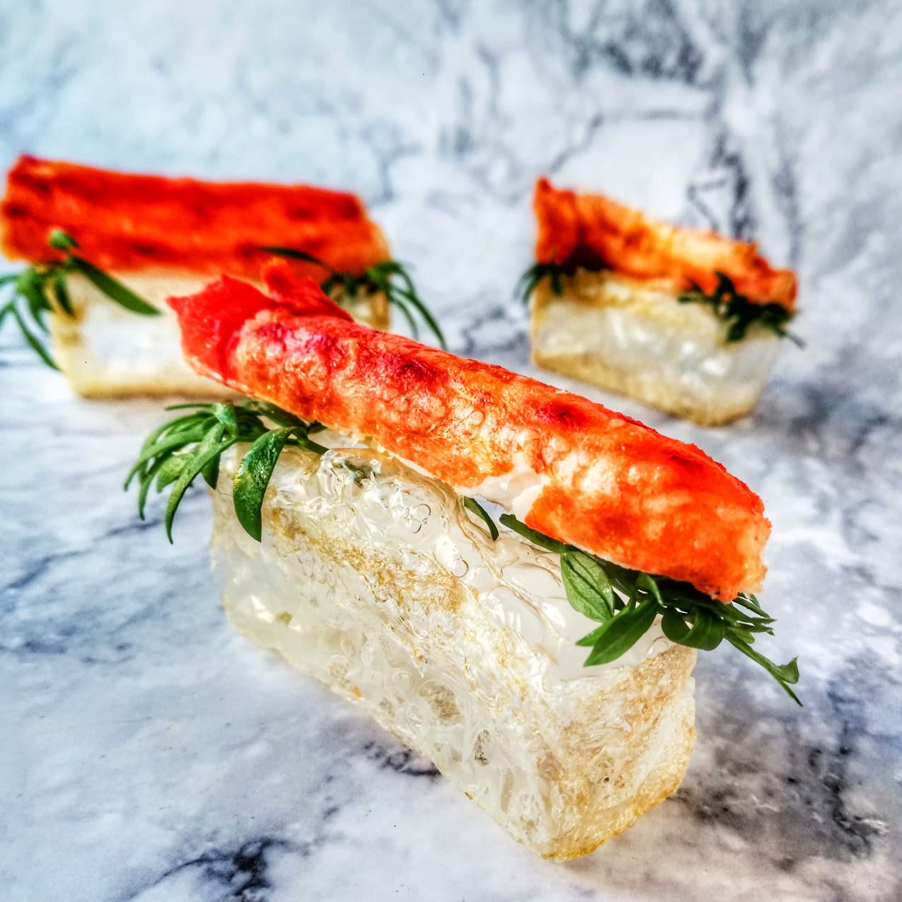 Shamira Gatta : Crystal Bread Pane di cristallo con granchio reale ...