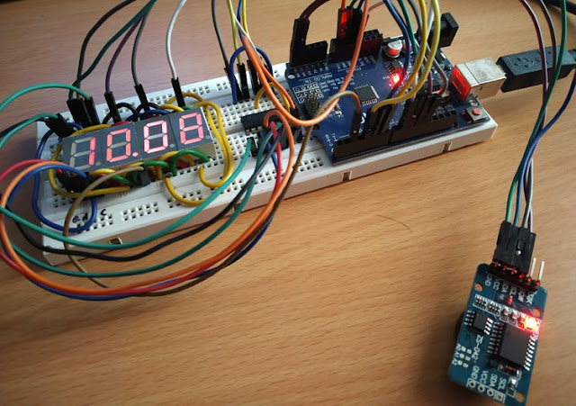 Arduino 7 Segment Display Clock by Multiplexing Four 7 Segment Displays
