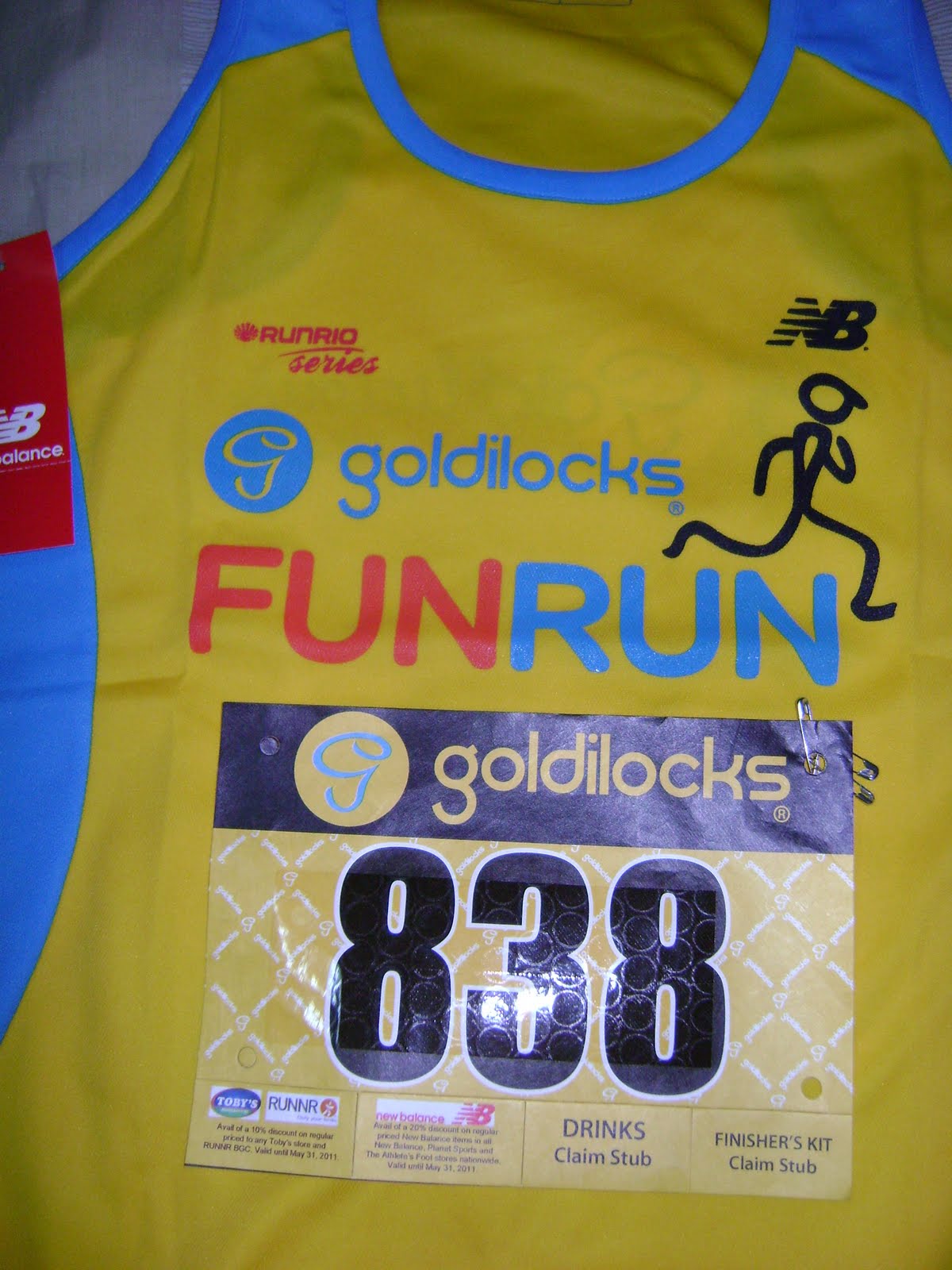 Journey To Life: Goldilocks Fun Run- My Race Kit