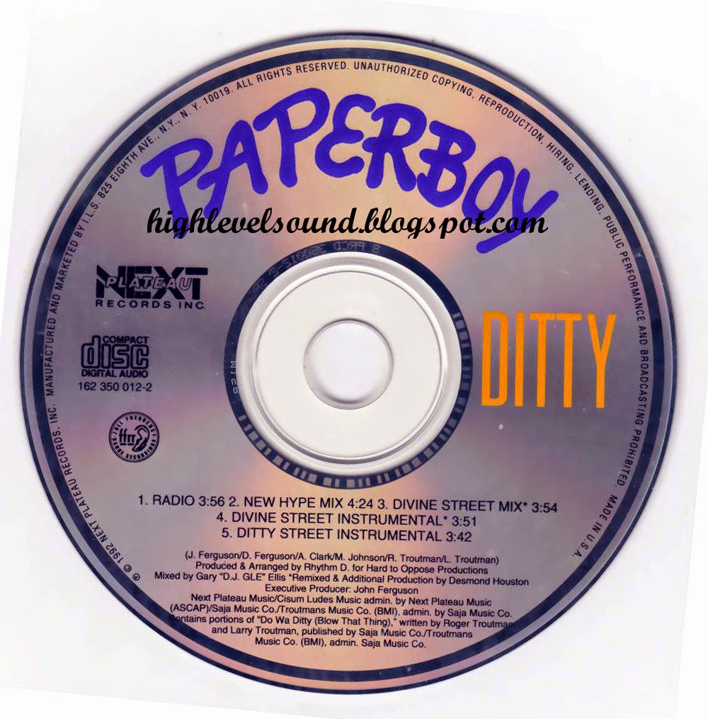 highest level of music: Paperboy - Ditty-(CDM)-1992-hlm