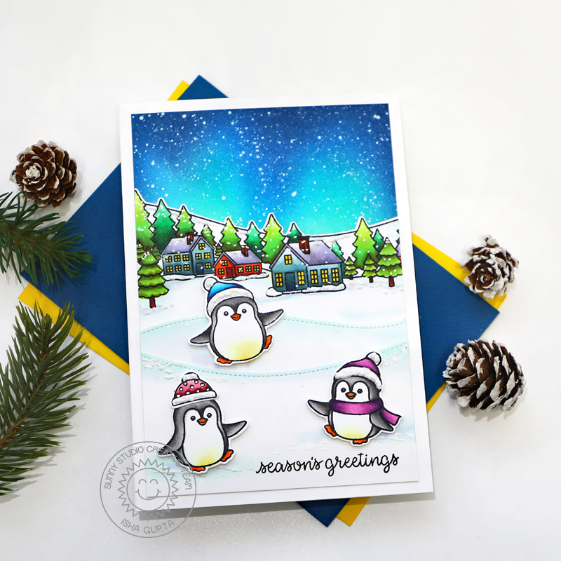 Sunny Studio: Penguin Pals Cards with Leanne and Isha