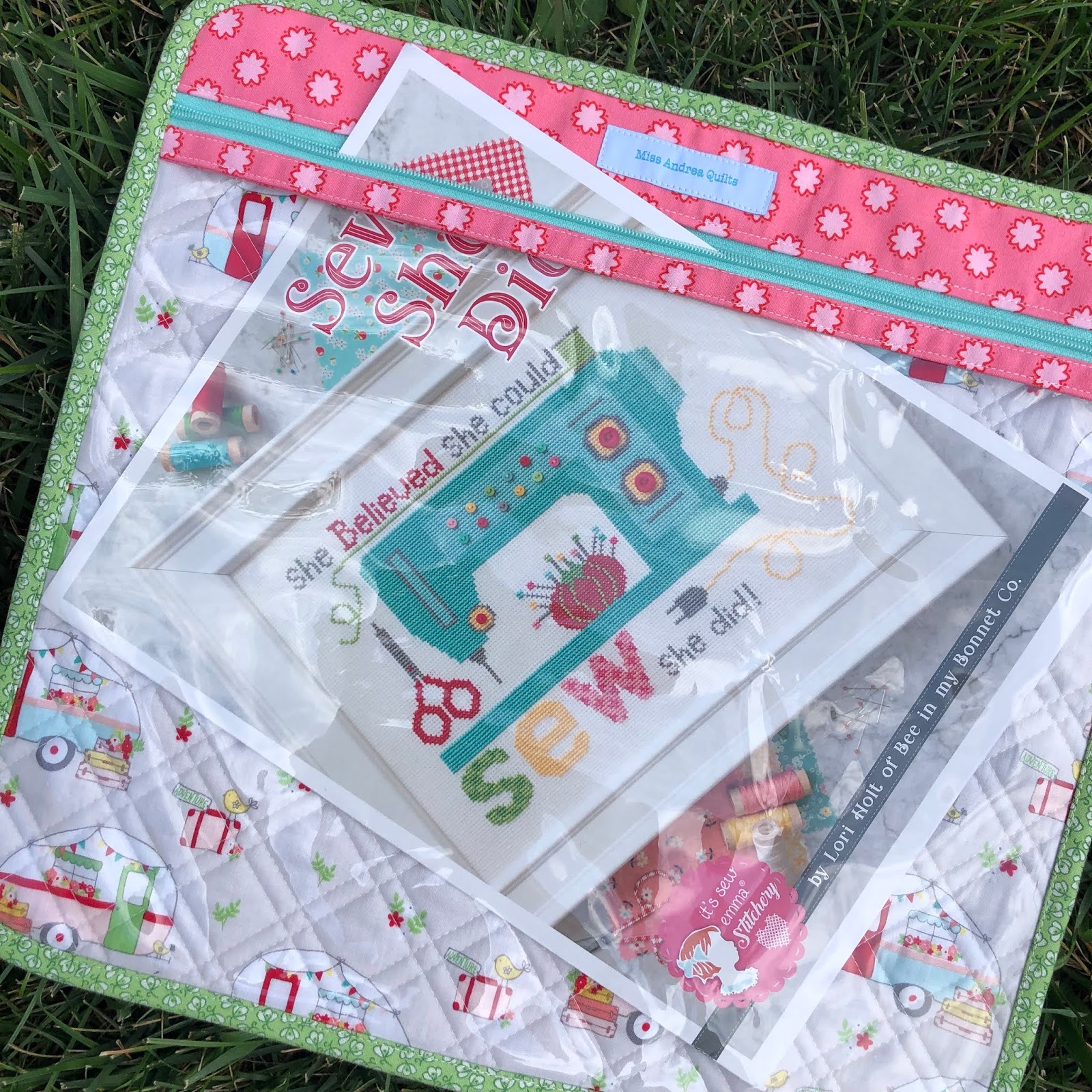 Project Bag Cross stitch appliqu\u00e9 quilting Storage Caddies ...