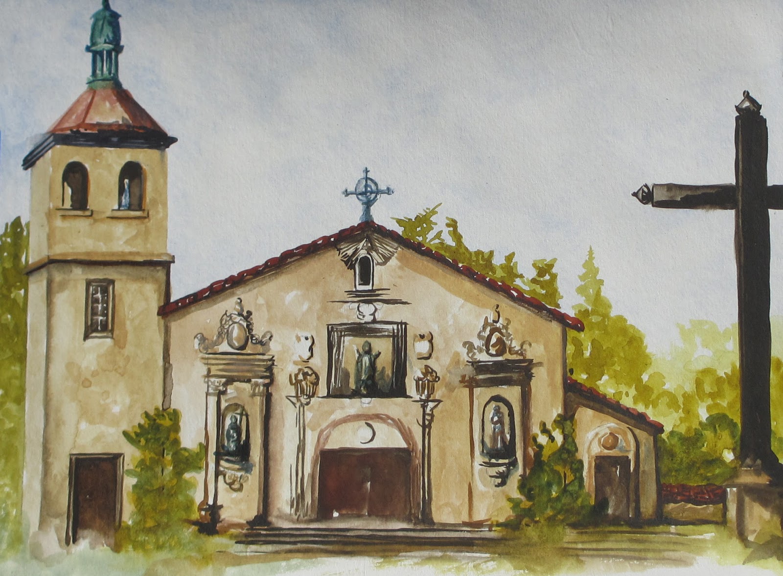 Paintsites Blog: Santa Clara Mission, Santa Clara Thursday, March 30, 2017