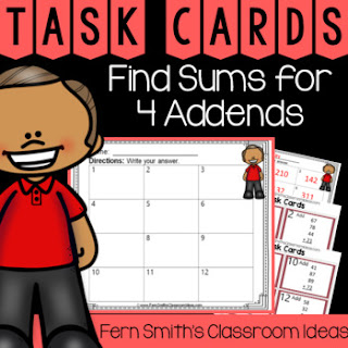 Find Sums for 3 Addends and Find Sums for 4 Addends Second Grade Bundle ...