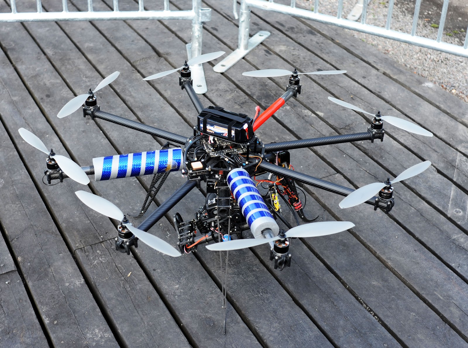 Wireless, Carbon Fiber Octocopter, used for flying camera sequence in ...