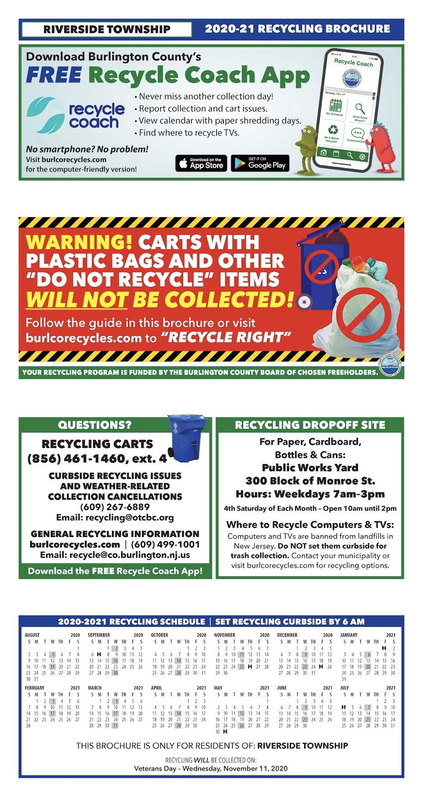 Riverside Township, NJ Blog: Recycle Brochure