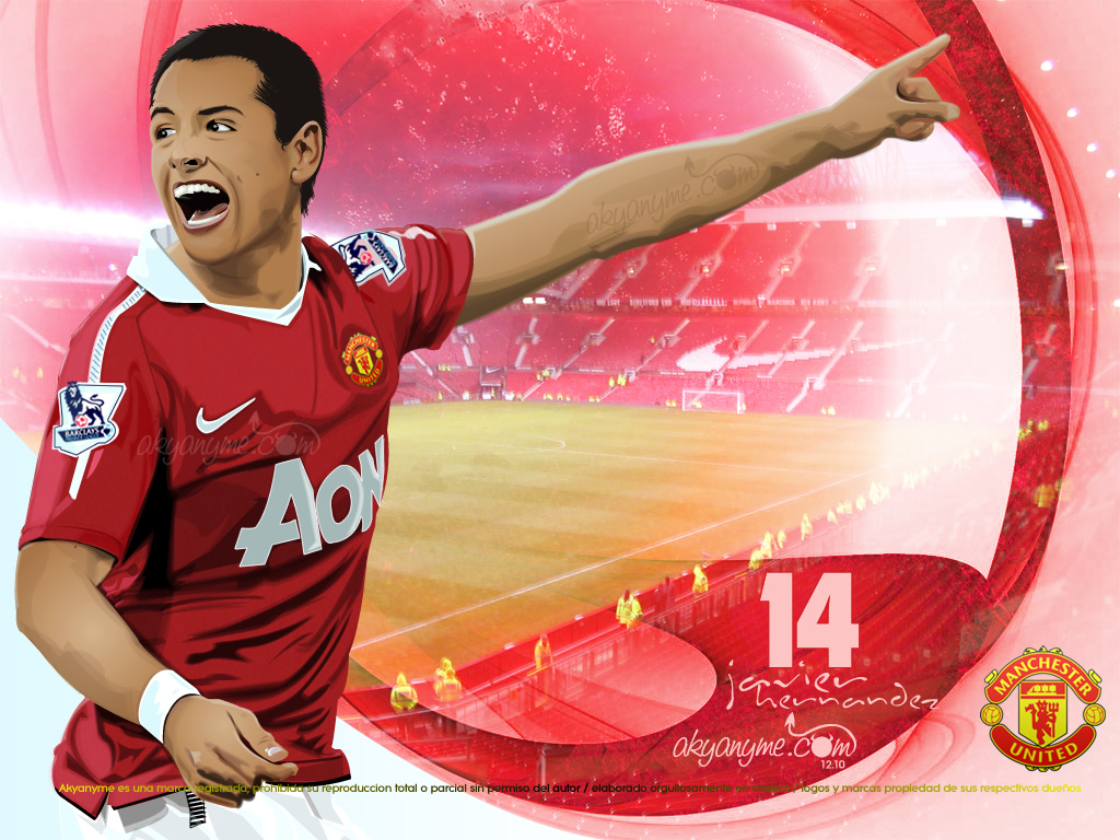 akyanyme.com: Javier Chicharito Hernandez | Manchester United | vector ...