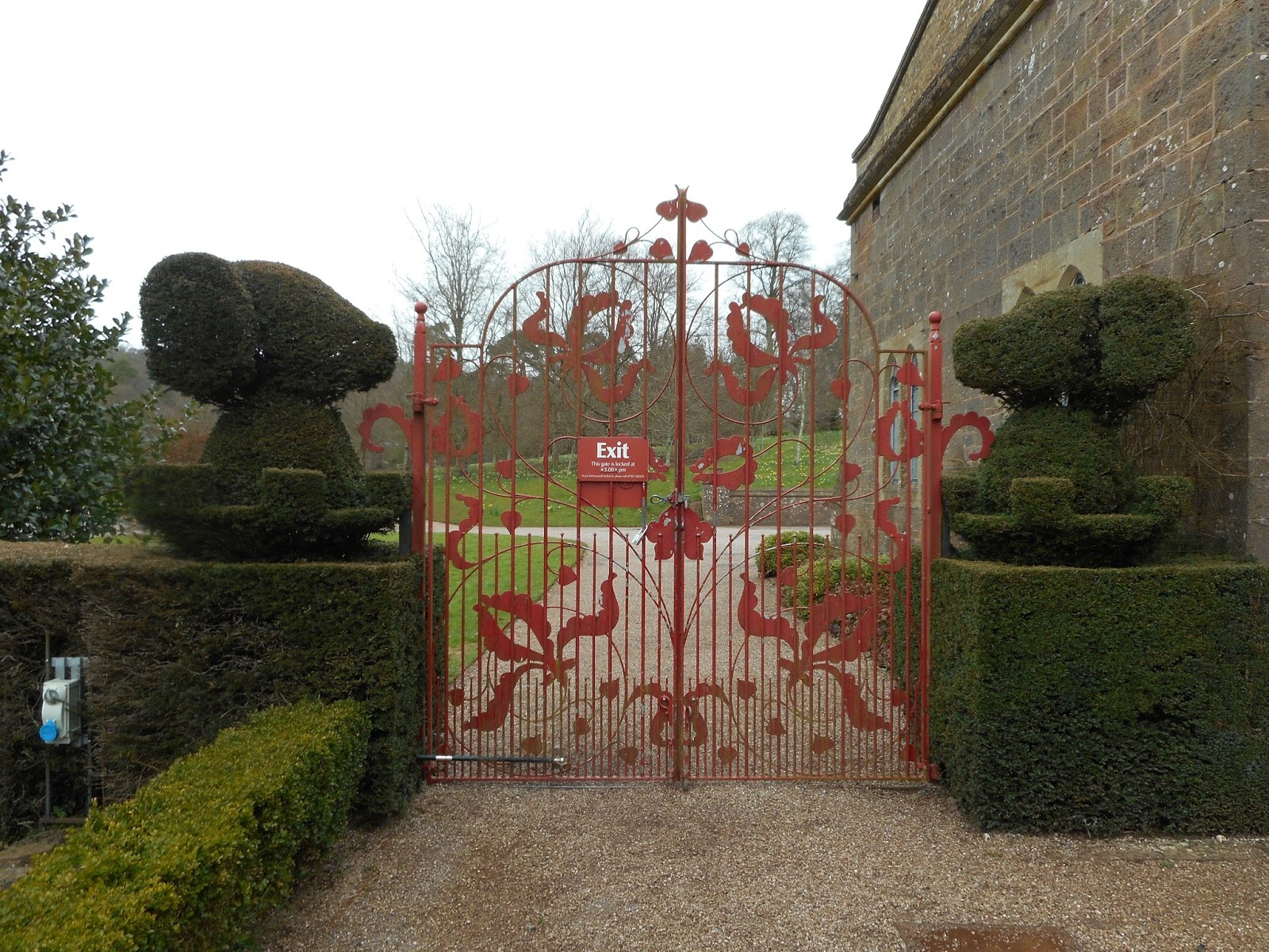 A grey afternoon brightened by Knightshayes Court