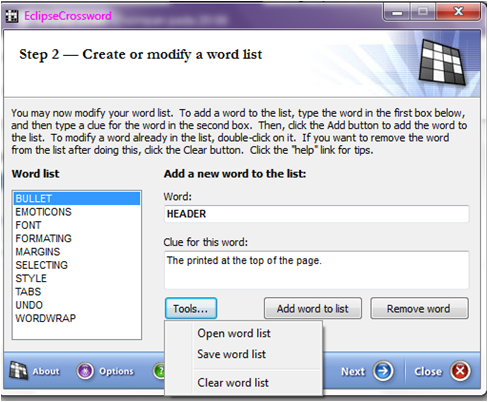 How to Create Crossword Puzzle by Using EclipseCrossword