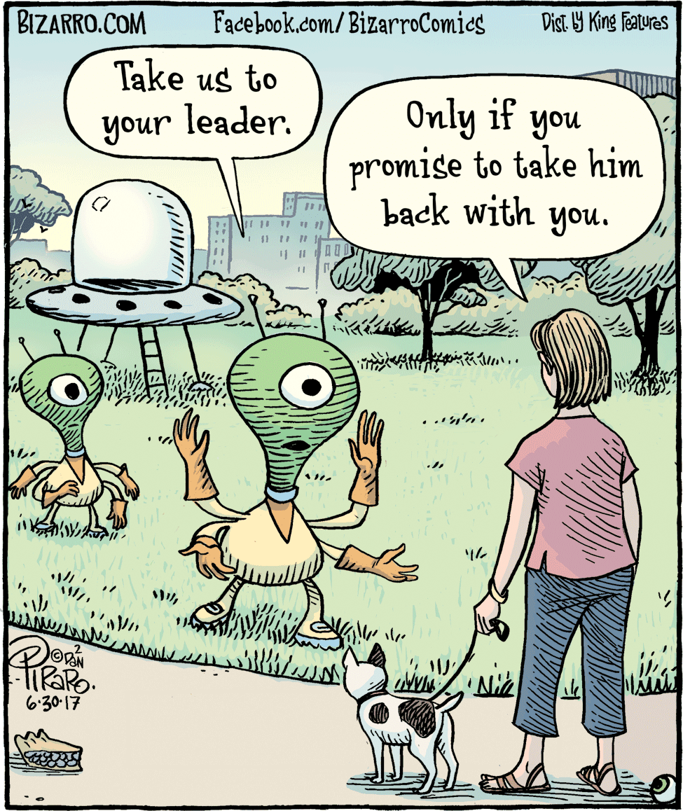 Take us to your leader!