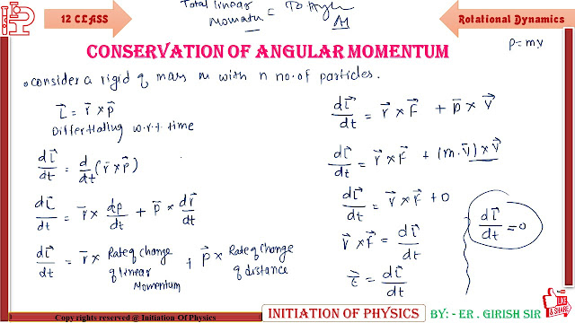 ROTATIONAL DYNAMICS- 7. ANGULAR MOMENTUM EXAMPLE TORQUE DERIVATION -ROTATIONAL MOTION ...