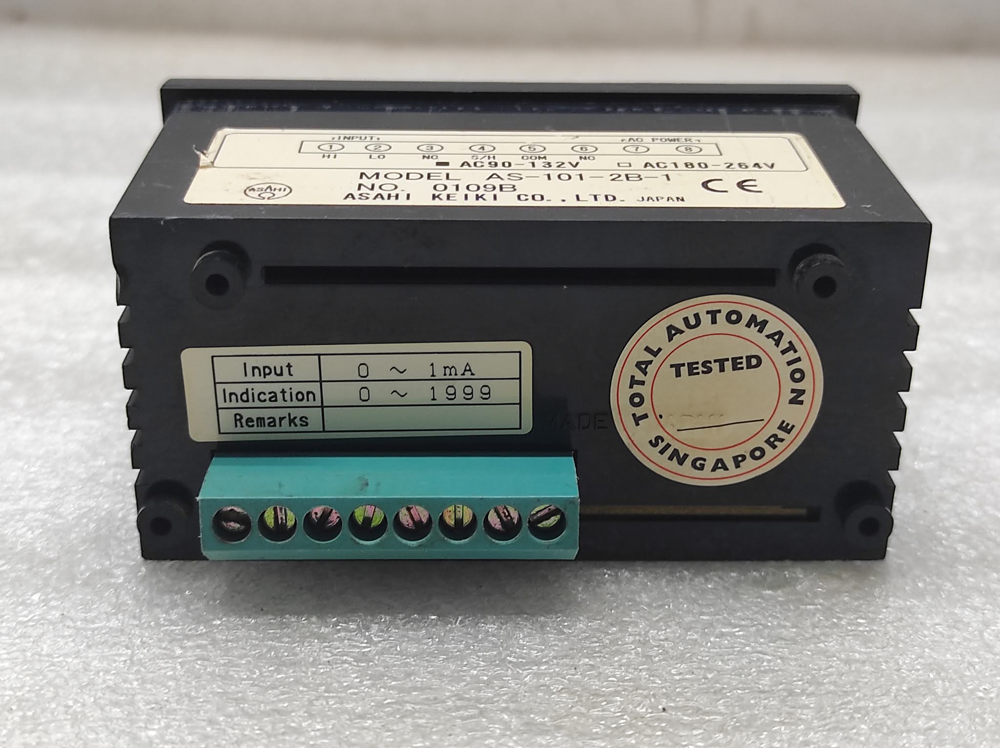 ASAHI KEIKI AS-101-2B-1 DIGITAL PANEL METER90-132V AC