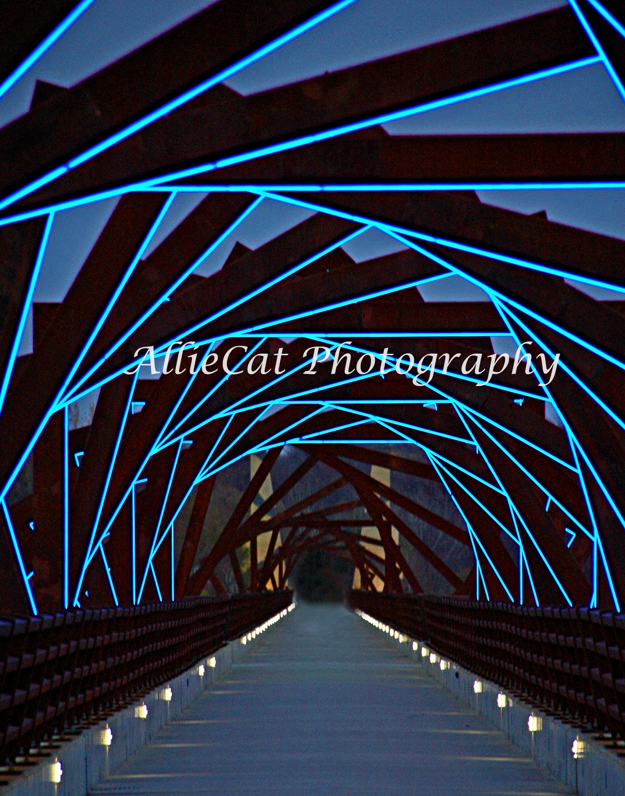 AllieCat Photography: High Trestle Trail Bridge at Night