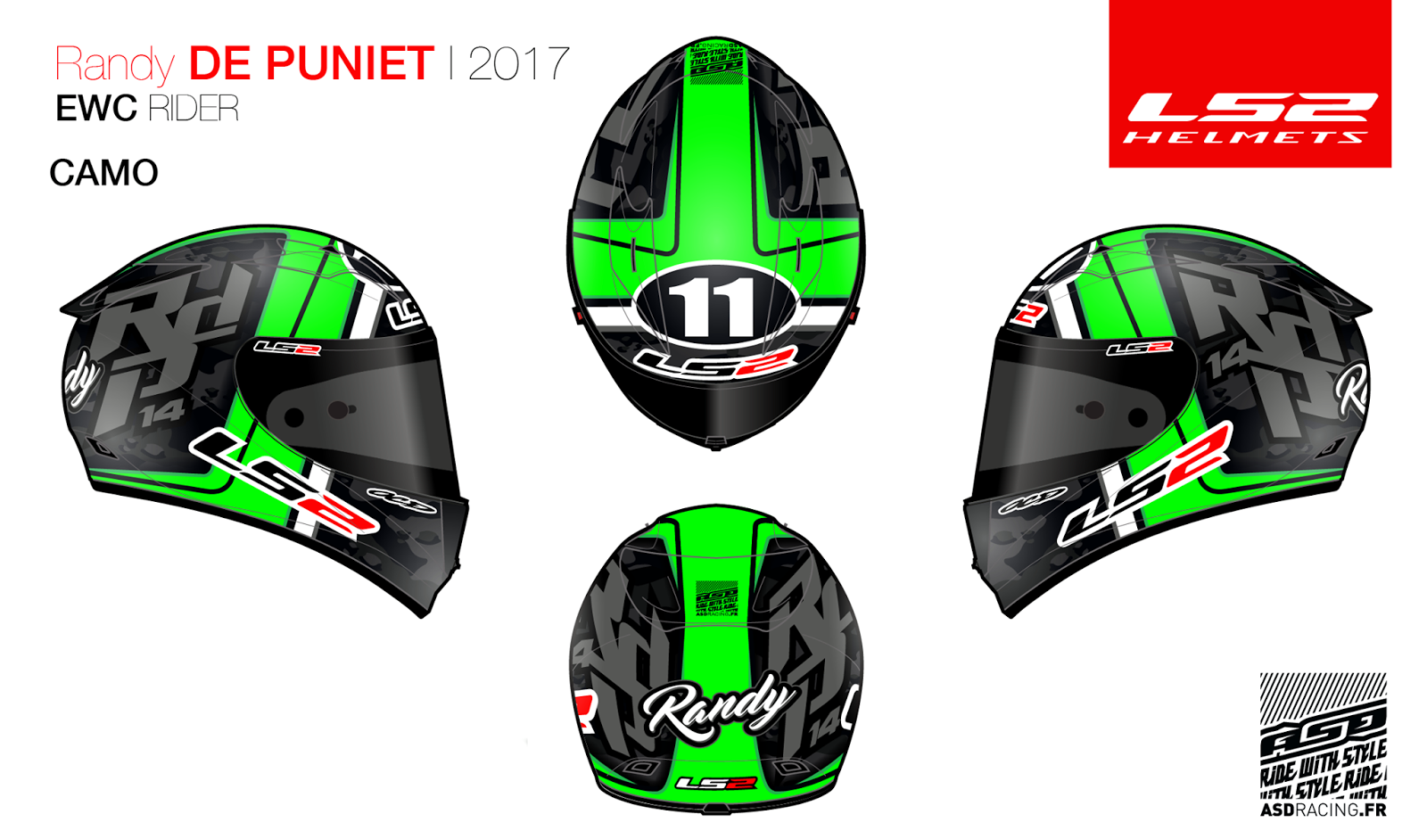 Racing Helmets Garage: LS2 FF323 Arrow R R.De Puniet 2017 by ASD ...