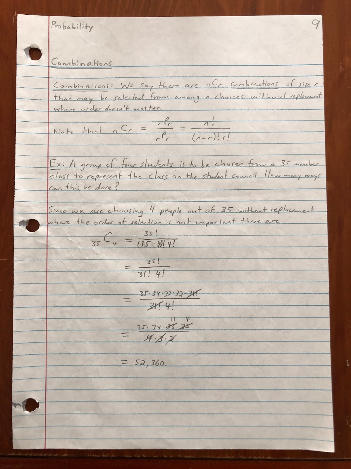 Professor Frank’s Math Blog: Probability Part 3 - Notes