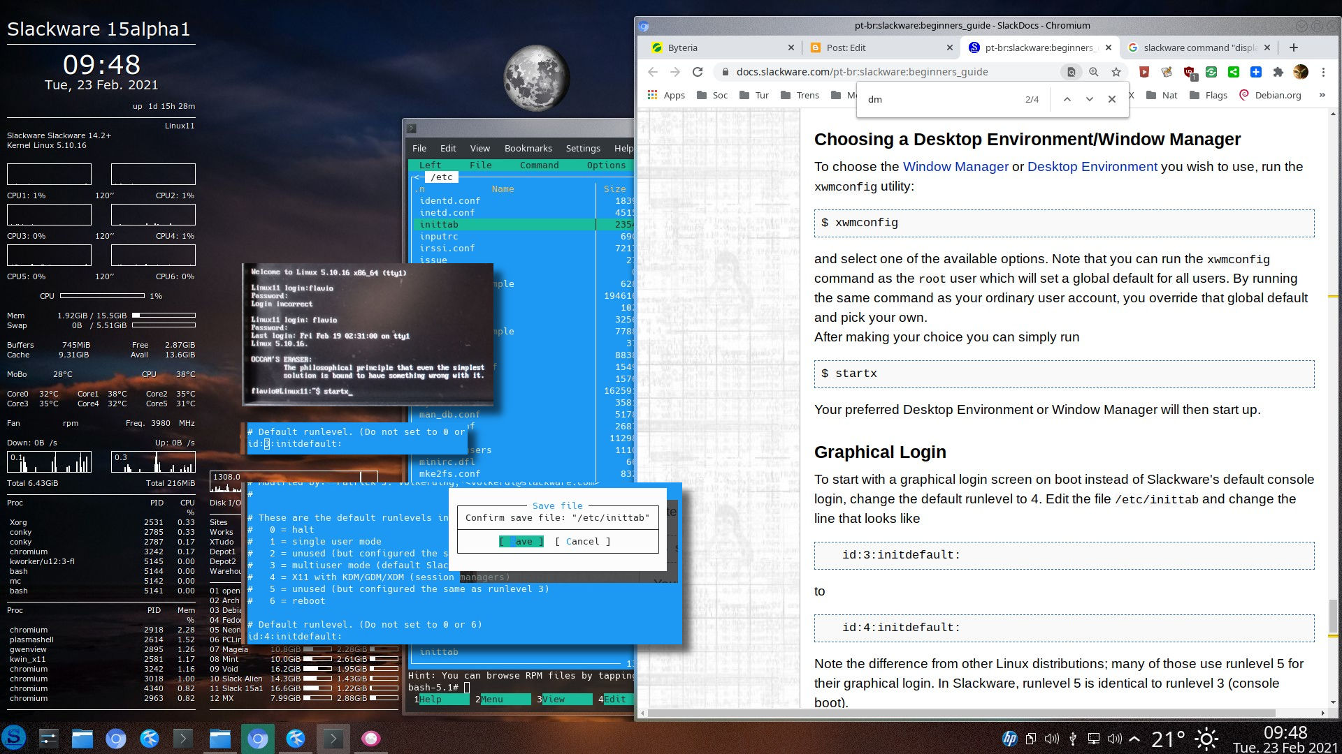 Byteria: Slackware 15.0 KDE