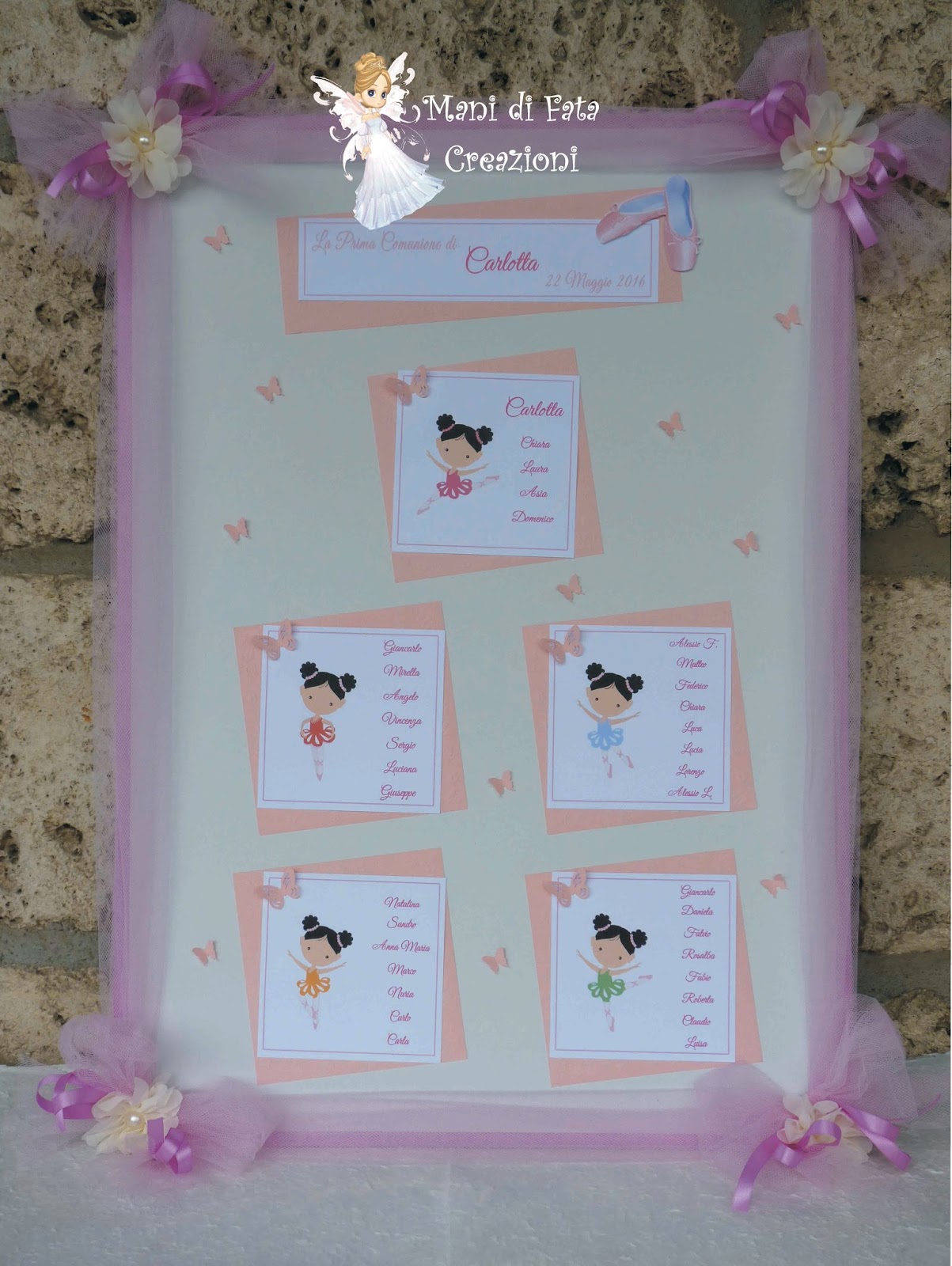 Mani di Fata Creazioni: Tableau Ballerina - Prima Comunione Cresima