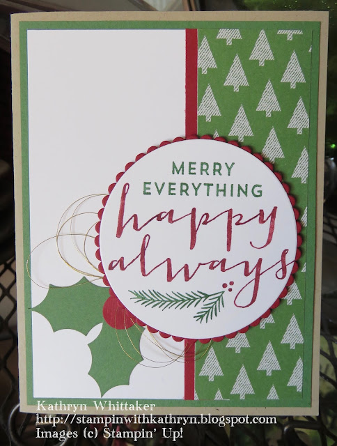 Stampin' with Kathryn: Merry Everything Card #tgifc79