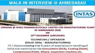 Intas Pharmaceuticals Limited For Manufacturing Plant At Ahmedabad (Sez ...