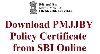 How to download PMJJBY policy certificate from SBI