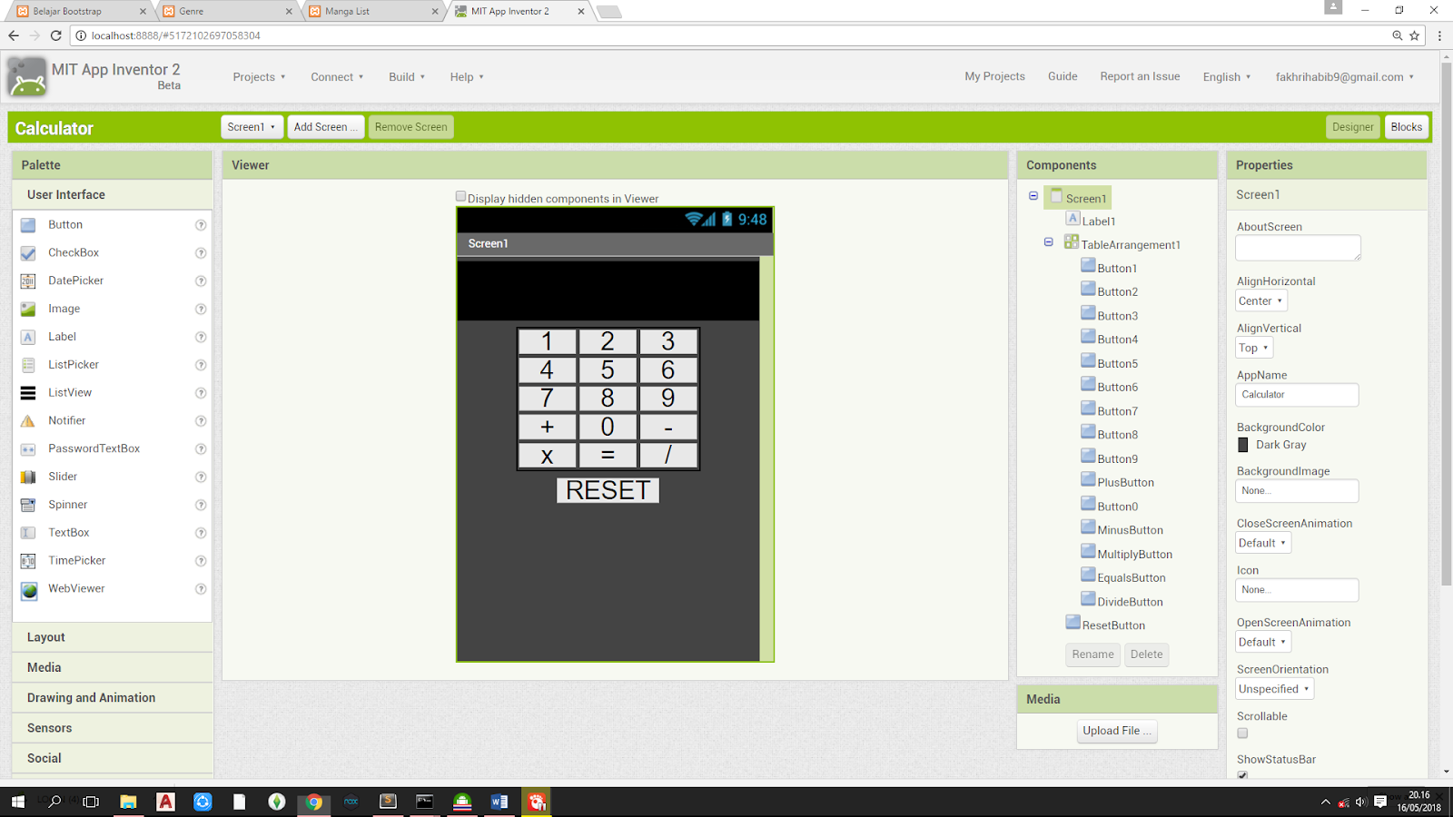 TUTORIAL MEMBUAT APLIKASI CALCULATOR DENGAN MENGGUNAKAN MIT APP INVENTOR 2