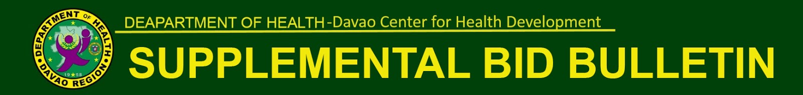 dohro11-procurement: Supplemental Bid Bulletin