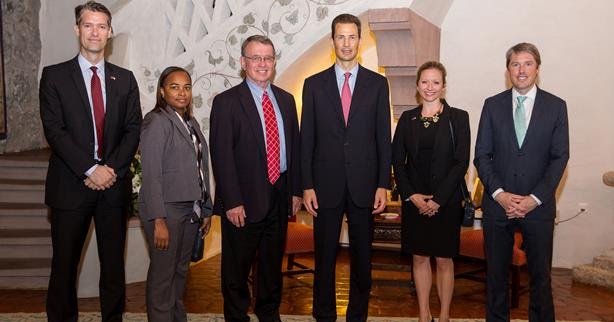 Hereditary Prince Alois Greets an American Congressional Delegation