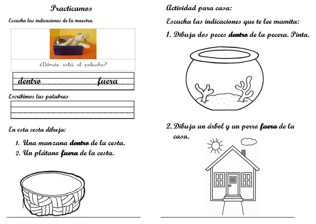 Enseñar es mi pasión: PRIMER GRADO FICHA dentro fuera