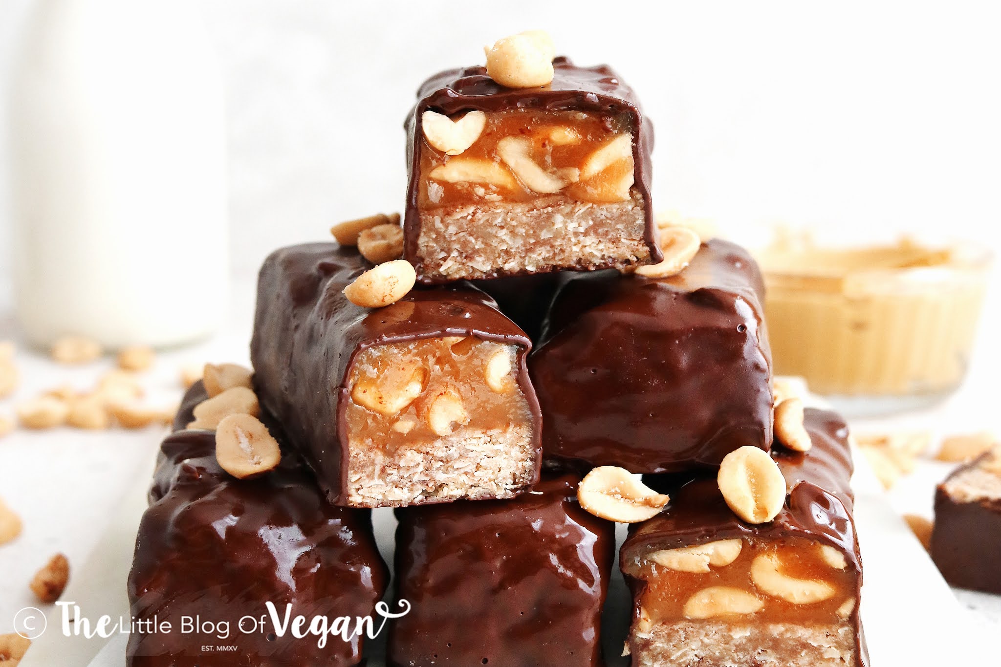 Vegan Snickers Bars - The Little Blog Of Vegan