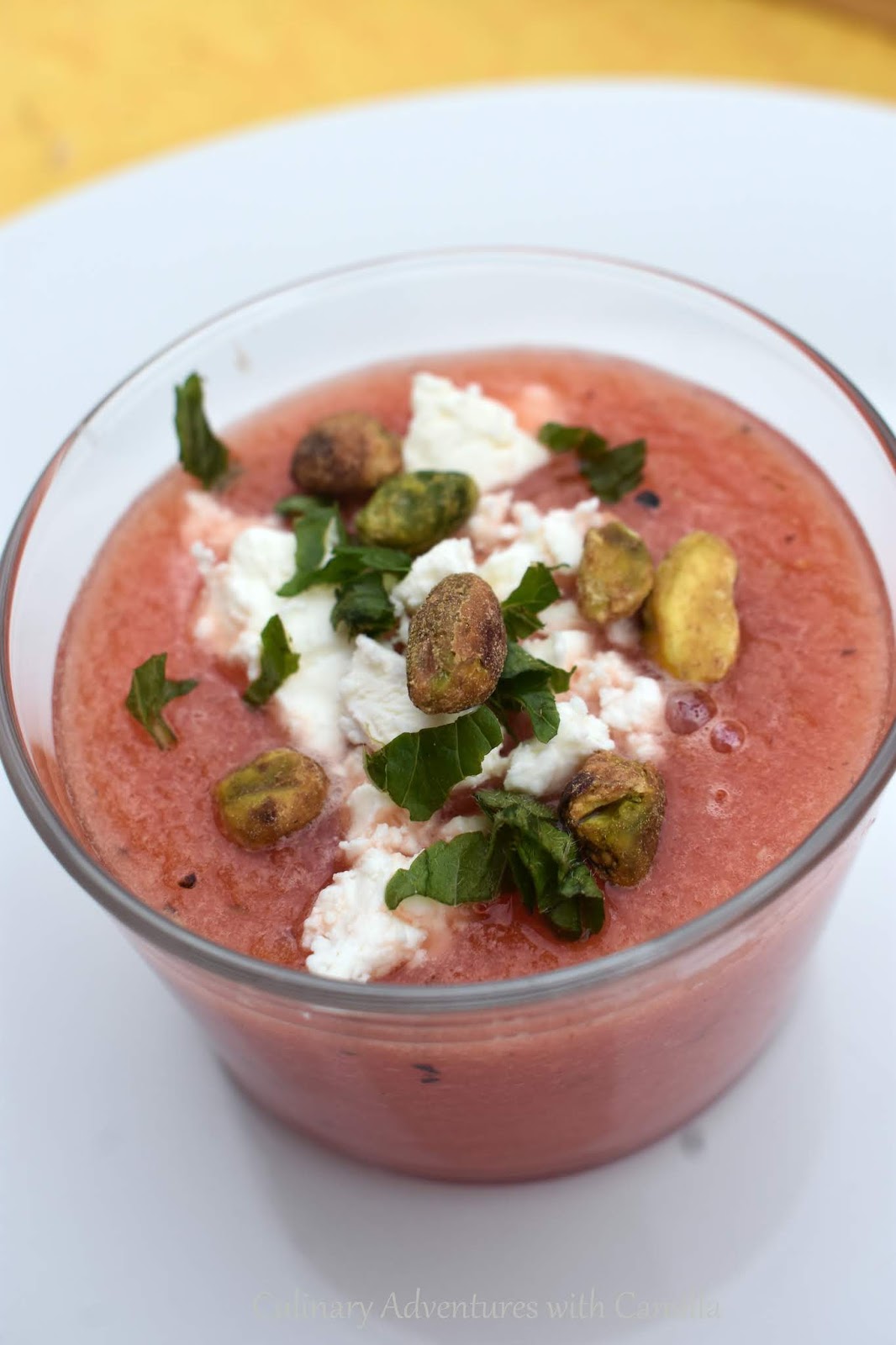 Chilled Watermelon and Rosé Soup #SoupSwappers