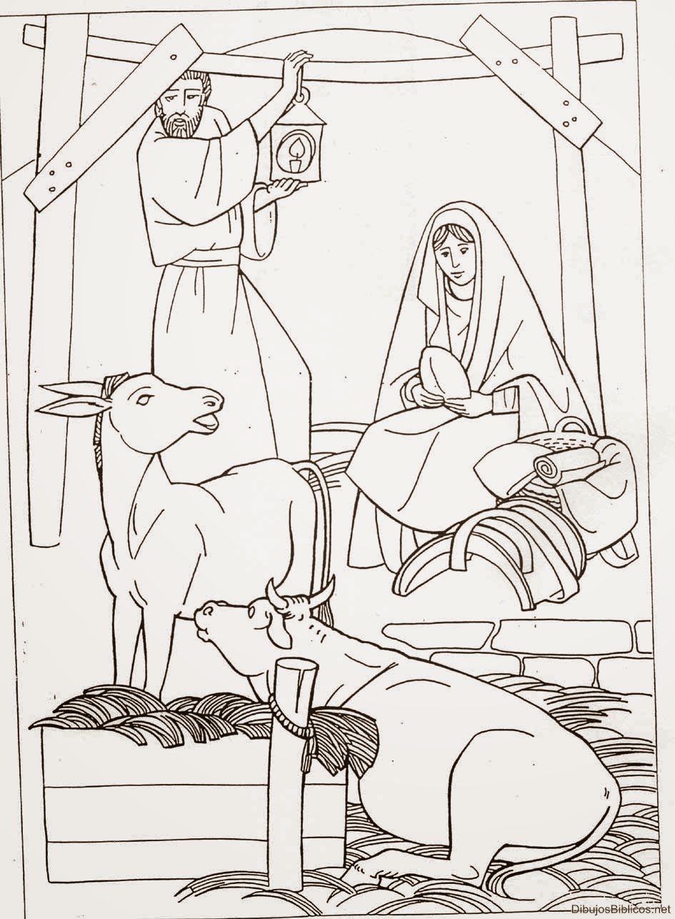 Dibujos del nacimiento de jesus para colorear ~ Dibujos Cristianos Para ...