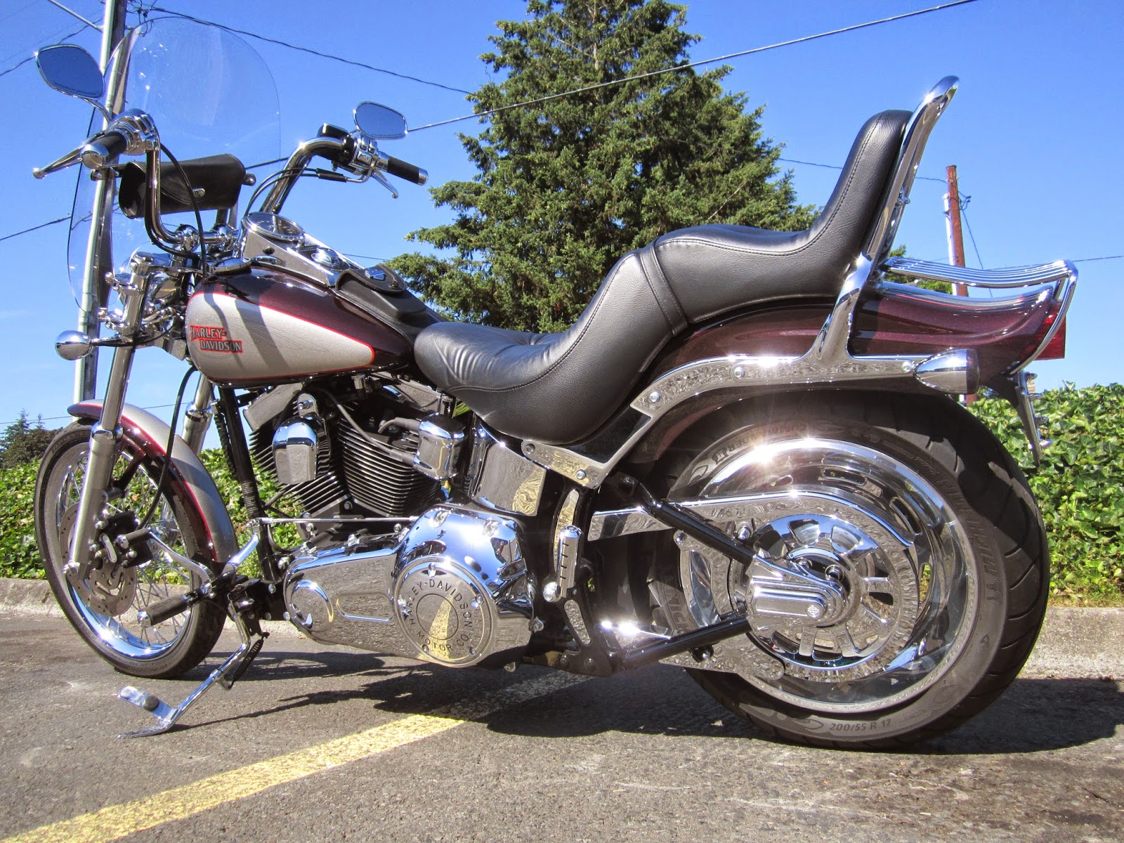 OMG Motorsports: 2007 Harley-Davidson FXSTC BLACK CHERRY PEARL / PEWTER ...