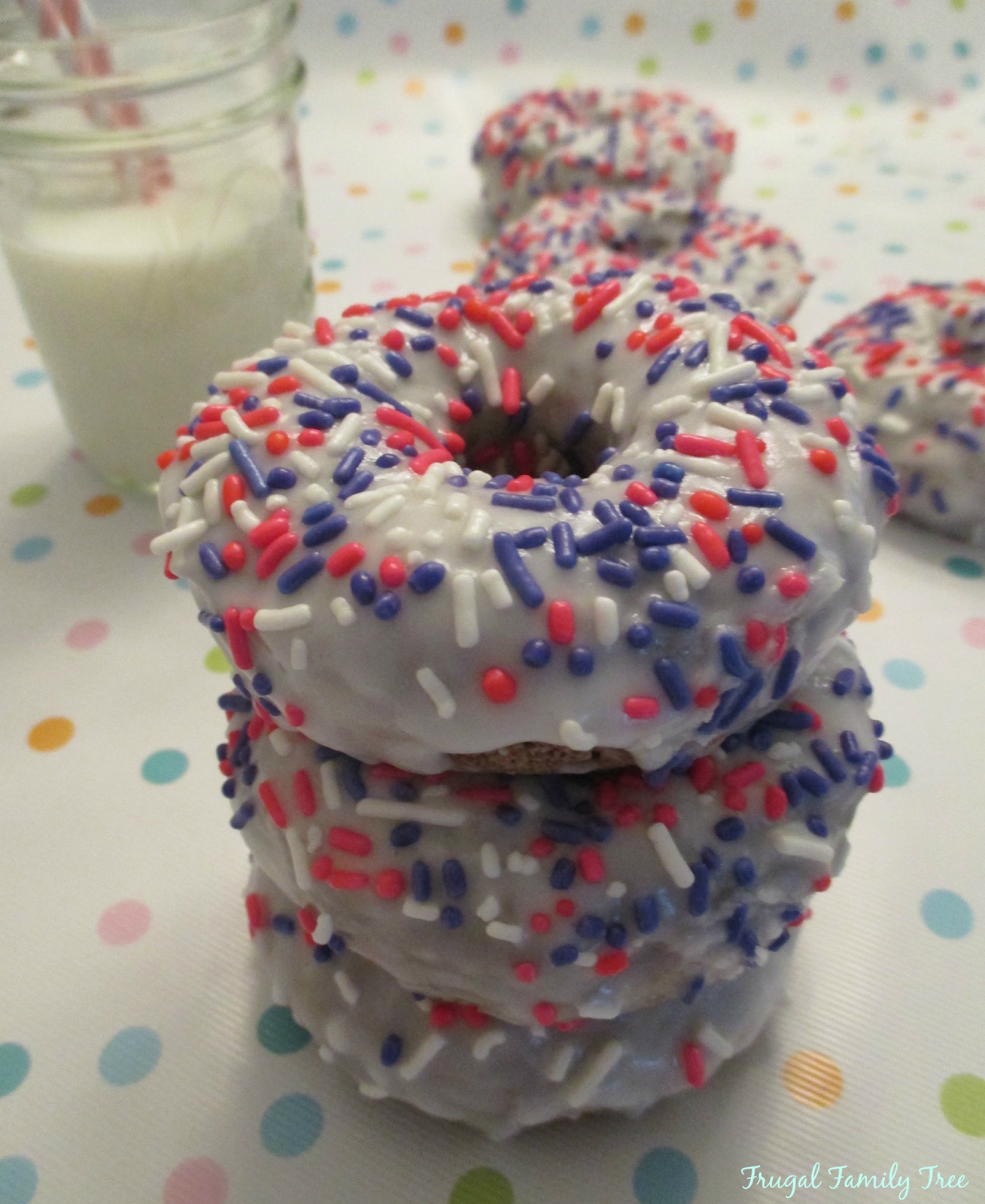 Chocolate Sprinkled Donuts Recipe For Spring | Frugal Family Tree