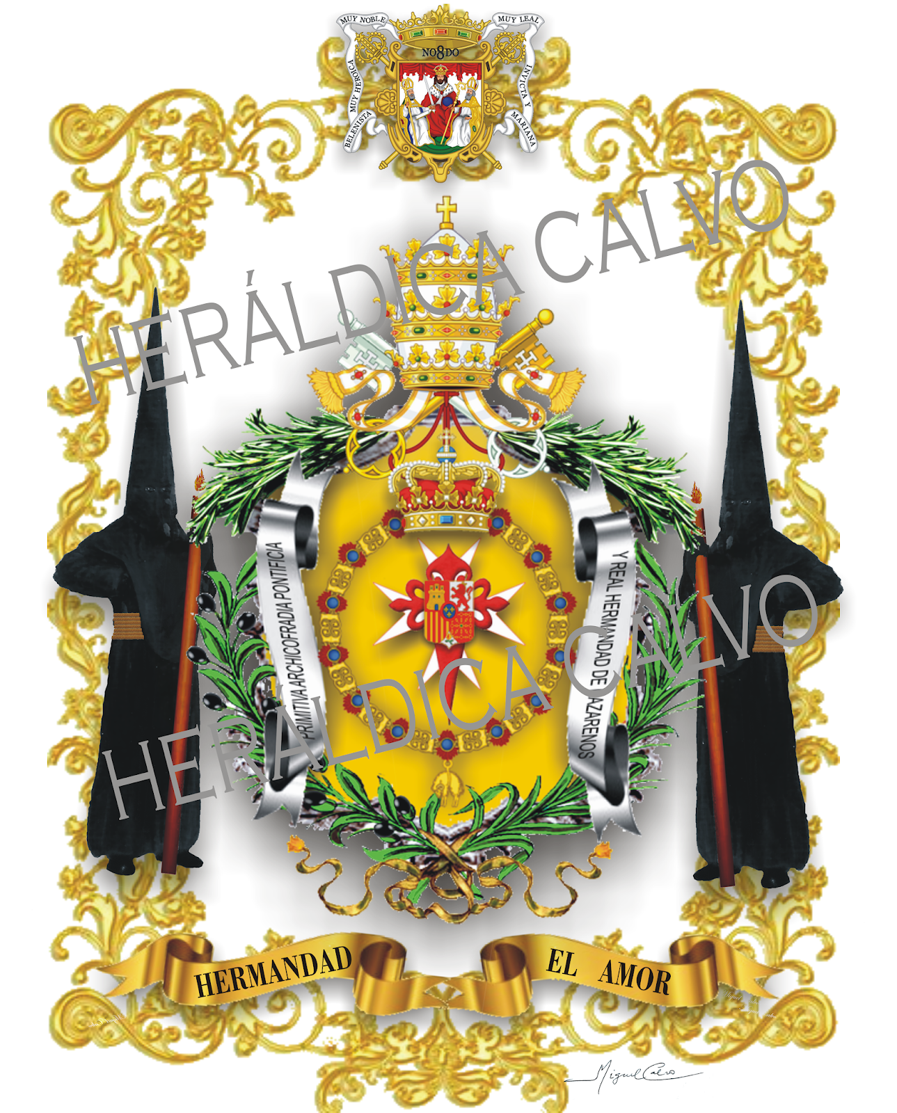 De la Heráldica de las Hermandades y Cofradias: Láminas de escudos de ...