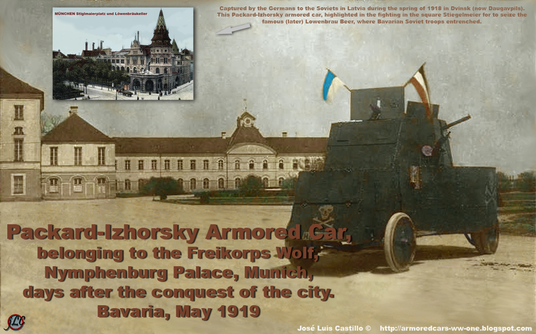 Armored Cars in the WWI: Packard-Izhorsky Armored Car. Freikorps Wolf ...