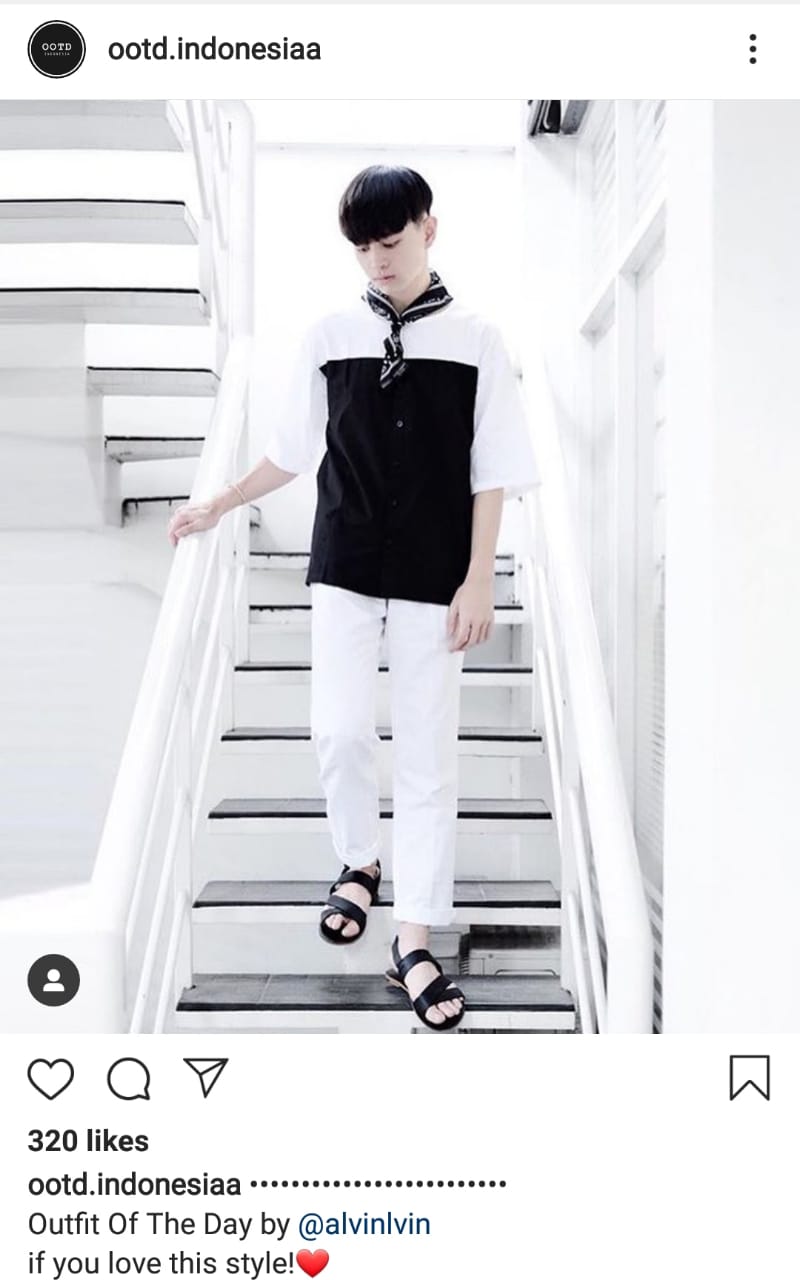 7 Inspirasi Style Hitam Putih Pria ala Instagram Ootd Indonesia - nursaidr