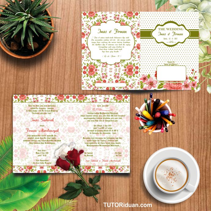 Free 2 Mockup Undangan dan 30 Desain Undangan Pernikahan (Free PSD ...