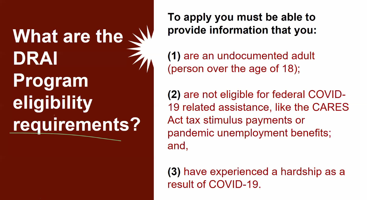 FINANCIAL ASSISTANCE to the UNDOCUMENTED offered through CHIRLA / Asian ...