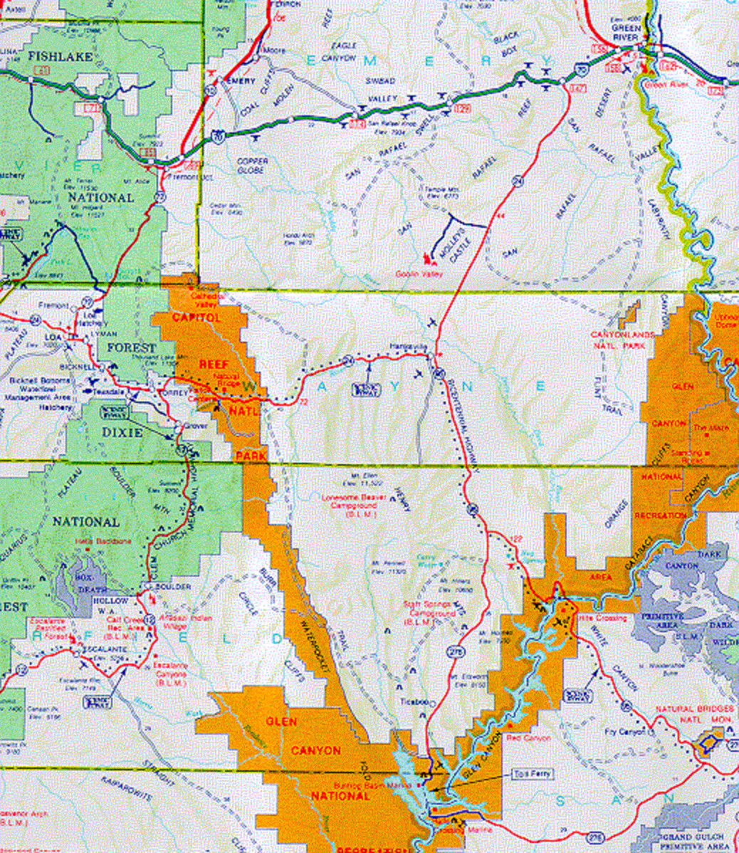 The Southwest Through Wide Brown Eyes: State Route 95 - Canyons, Hite ...