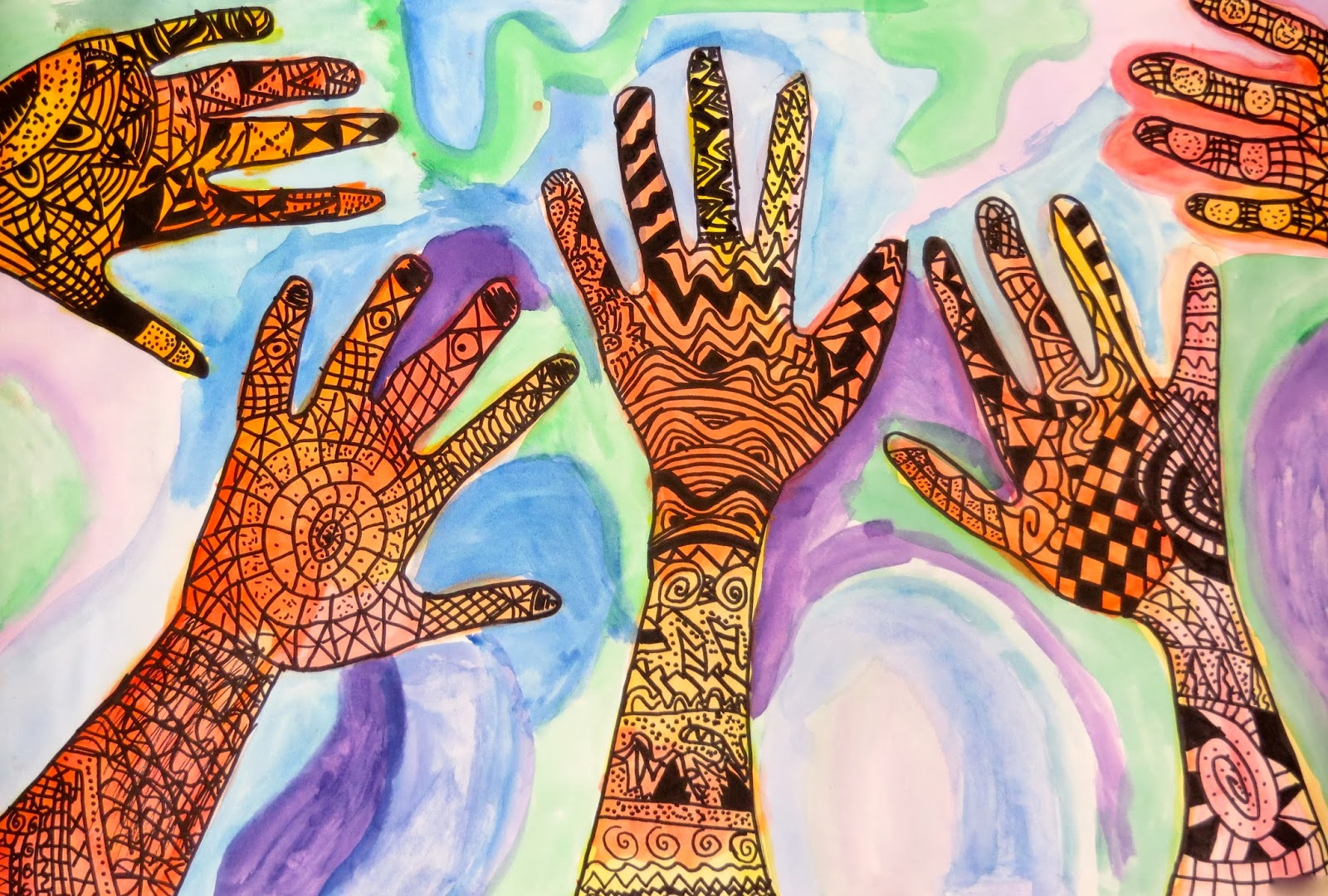 The Creative License: Warm and Cool Hand Patterns